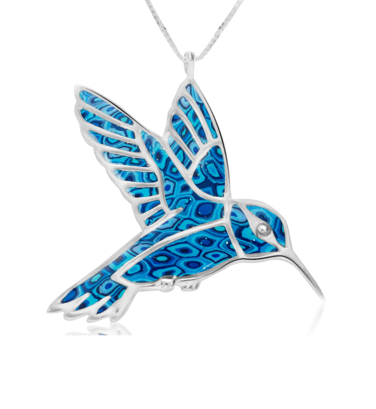 925 Sterling Silver Hummingbird Necklace Handcrafted Pendant ...
